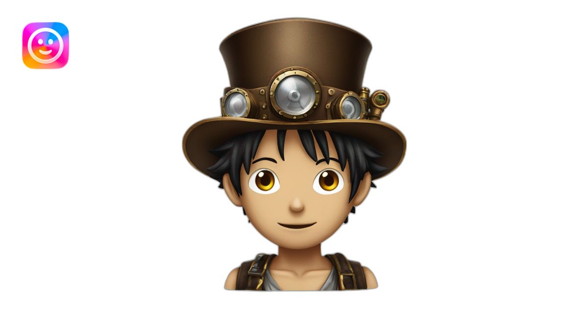 steampunk Luffy emoji | AI Emoji Generator