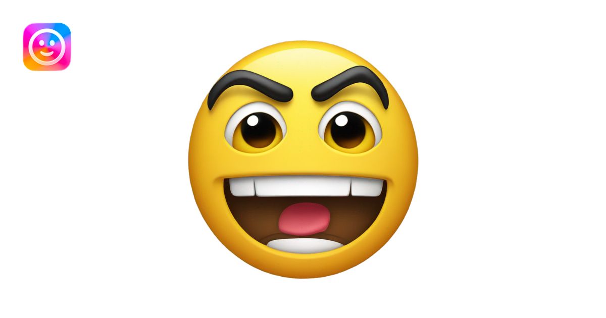 Mad yellow round emoji emoji | AI Emoji Generator