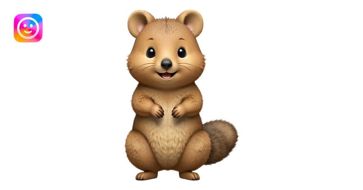 cinematic-quokka-realistic-full-body-standing on its hind legs hunched ...