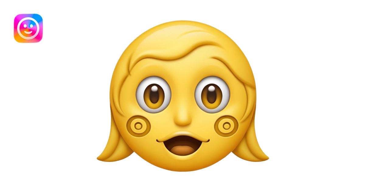 an emoji face with a straight line mouth and swirly eyes emoji | AI ...