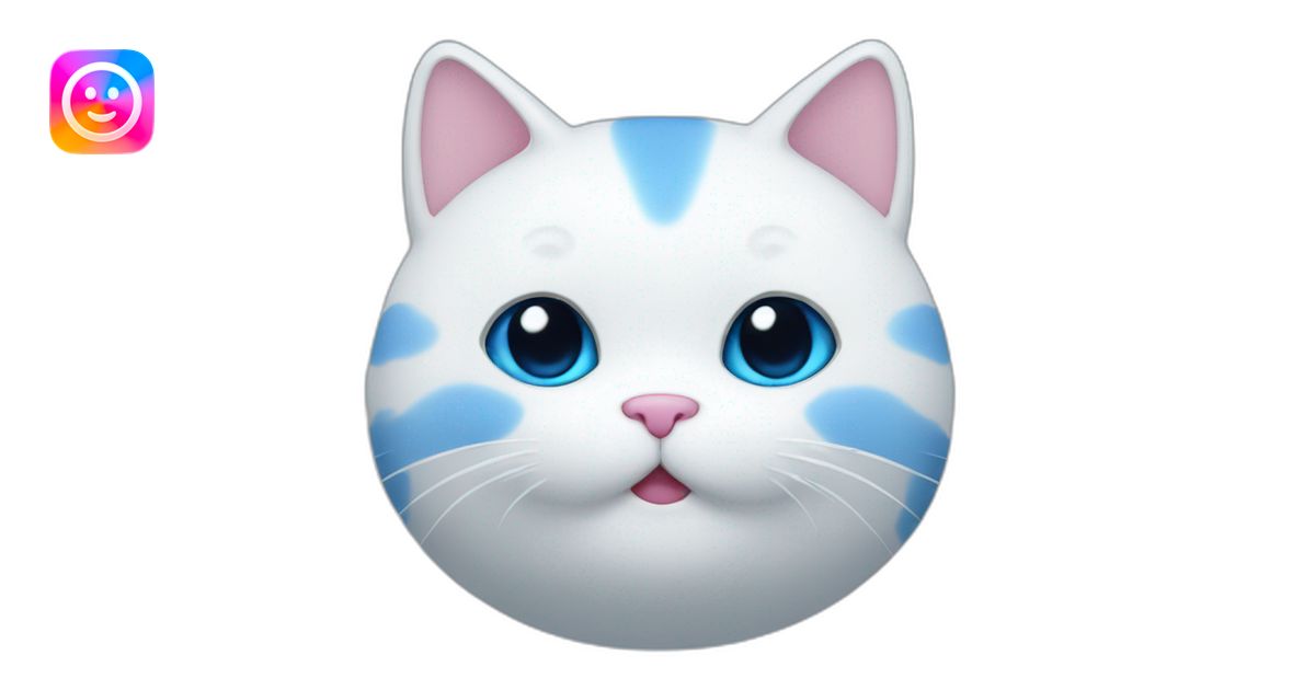 blue mochi cat emoji | AI Emoji Generator