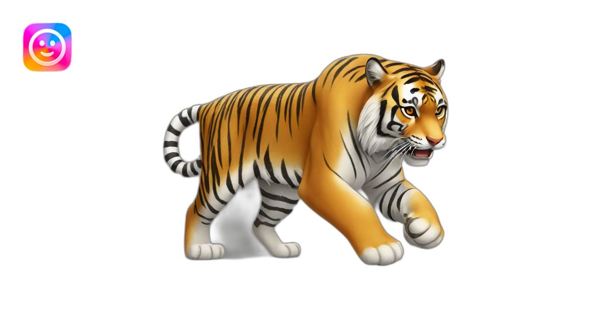 a tiger lunging at its prey emoji | AI Emoji Generator