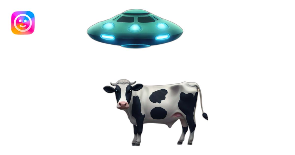 Ufo and cow emoji | AI Emoji Generator