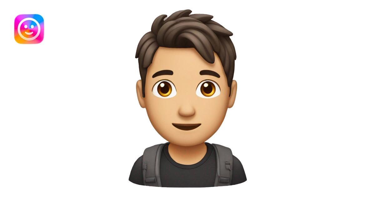 chico con cabello chino y cafe emoji | AI Emoji Generator