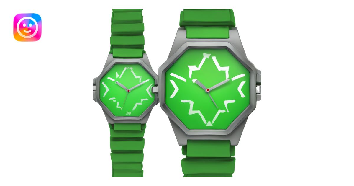 a totally green Hex watch: #A8E6CF emoji | AI Emoji Generator