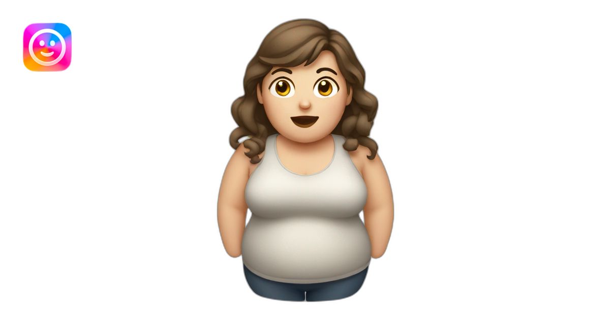 Chubby woman emoji | AI Emoji Generator