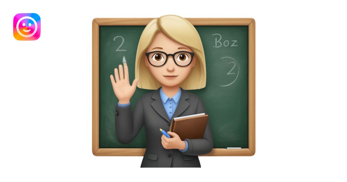 teacher at chalkboard emoji | AI Emoji Generator