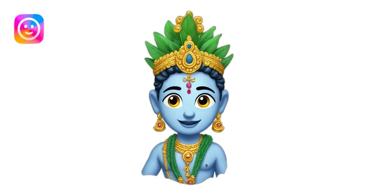 Hindu god lord Krishna emoji | AI Emoji Generator