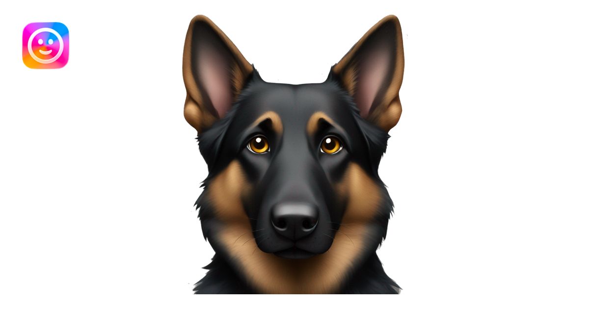 black-german-shepherd emoji | AI Emoji Generator