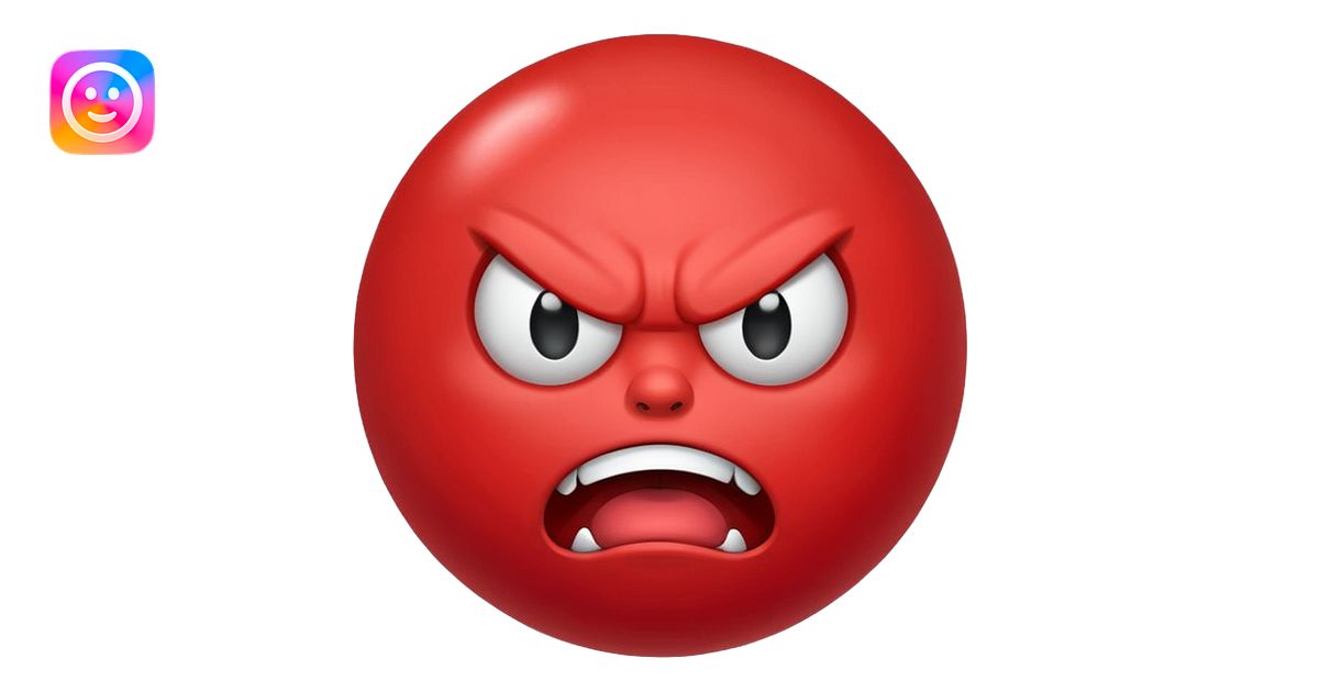 gum adel angry mad and red emoji | AI Emoji Generator