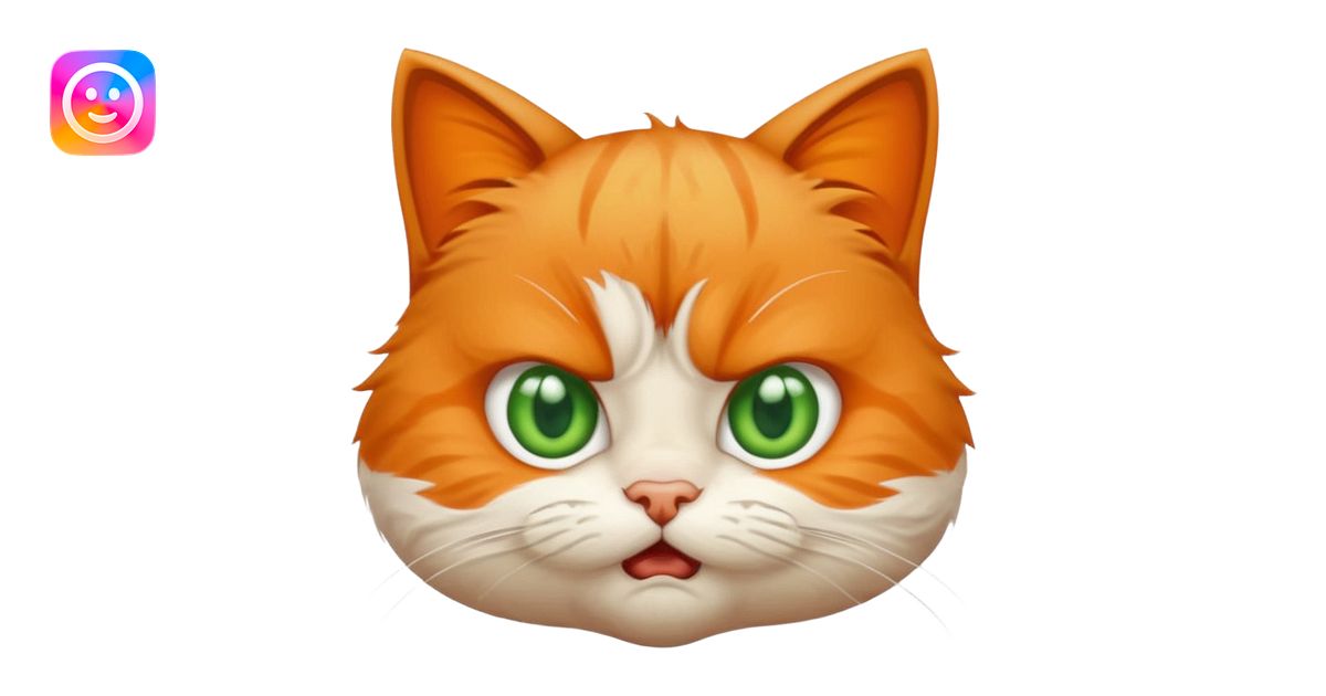 Angry baby cat emoji | AI Emoji Generator