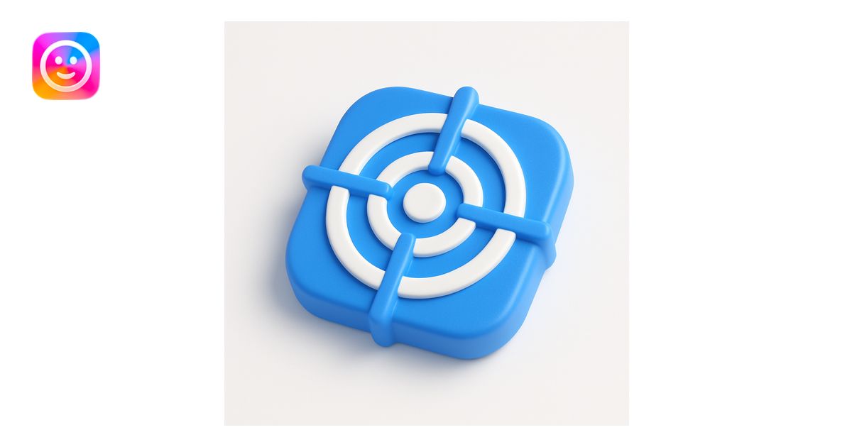 target 3D illustration | AI Emoji Generator