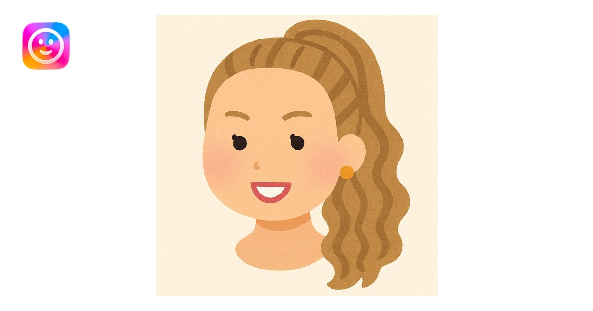 Beyonce's head in Irasutoya style, smiling, cartoon simplicity, pastel ...