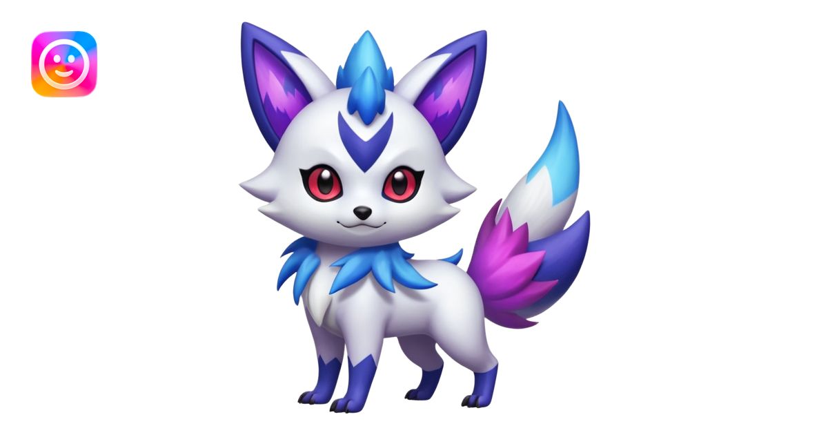 Shiny White with Violet and Indigo markings and nebula markings Zorua ...