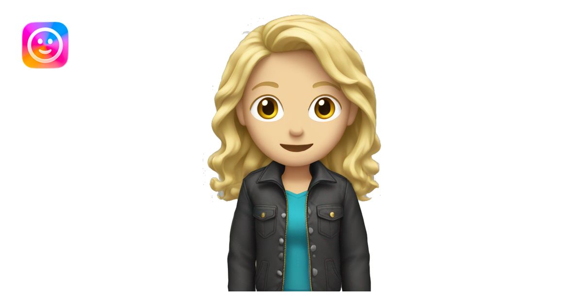 Locker whit blond hair, arms and jacket emoji | AI Emoji Generator