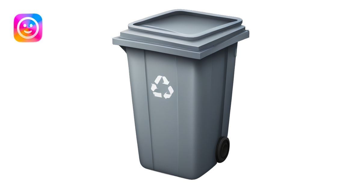 a large garbage bin with an open lid emoji | AI Emoji Generator
