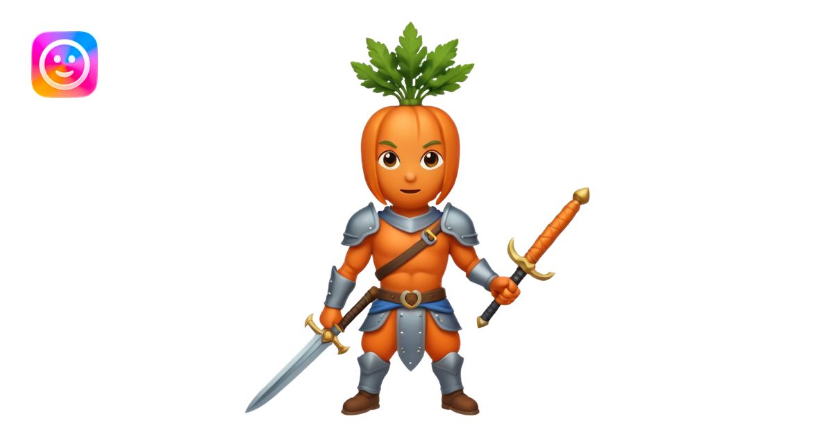carrot warrior emoji | AI Emoji Generator