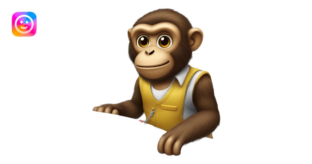Monkey behind the cash register emoji | AI Emoji Generator