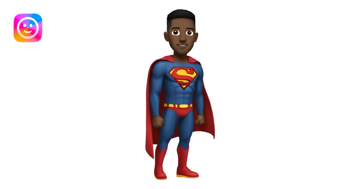 Norris Cole wearing a superman costume emoji | AI Emoji Generator