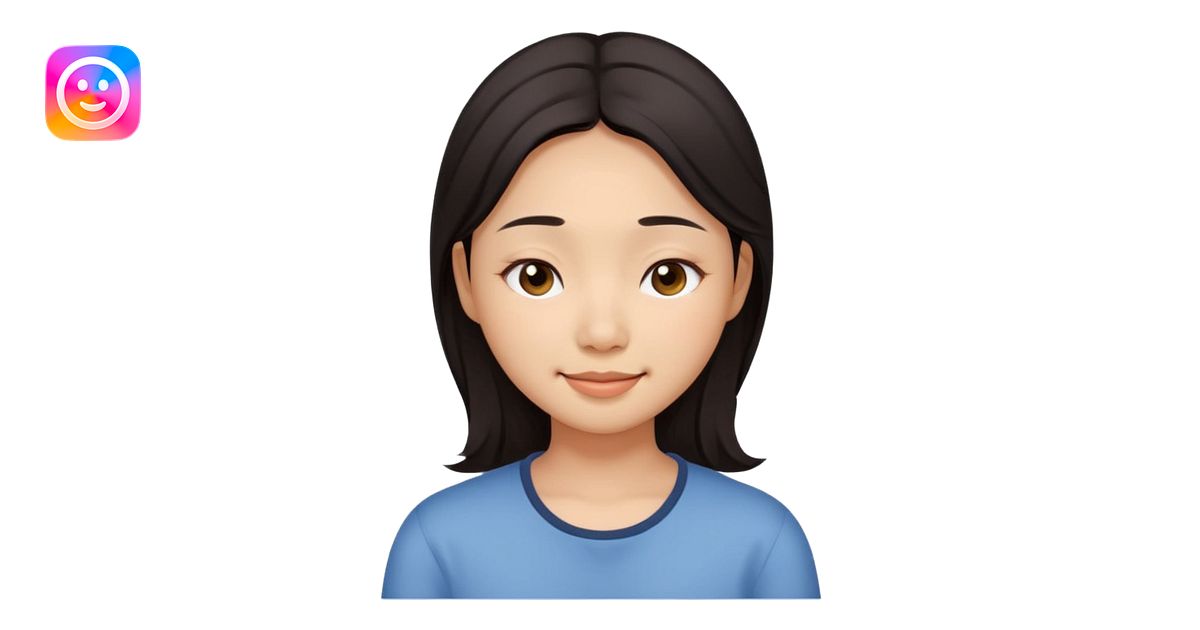 dark circles eyes sleepy dimples asian girl emoji | AI Emoji Generator