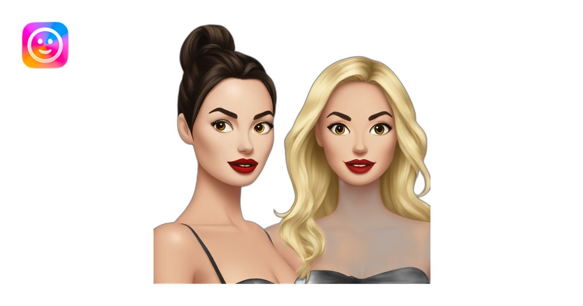 Margot robbie and megan fox brunette emoji | AI Emoji Generator