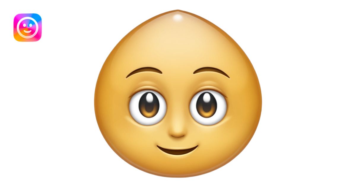 One eye on the left droplet; the right eye is absent but subtly hinted ...