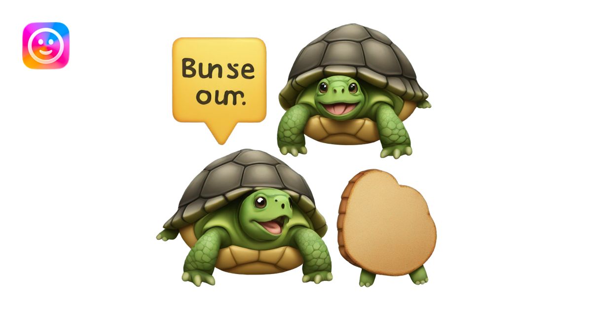 turtle with 🤘 sign emoji | AI Emoji Generator