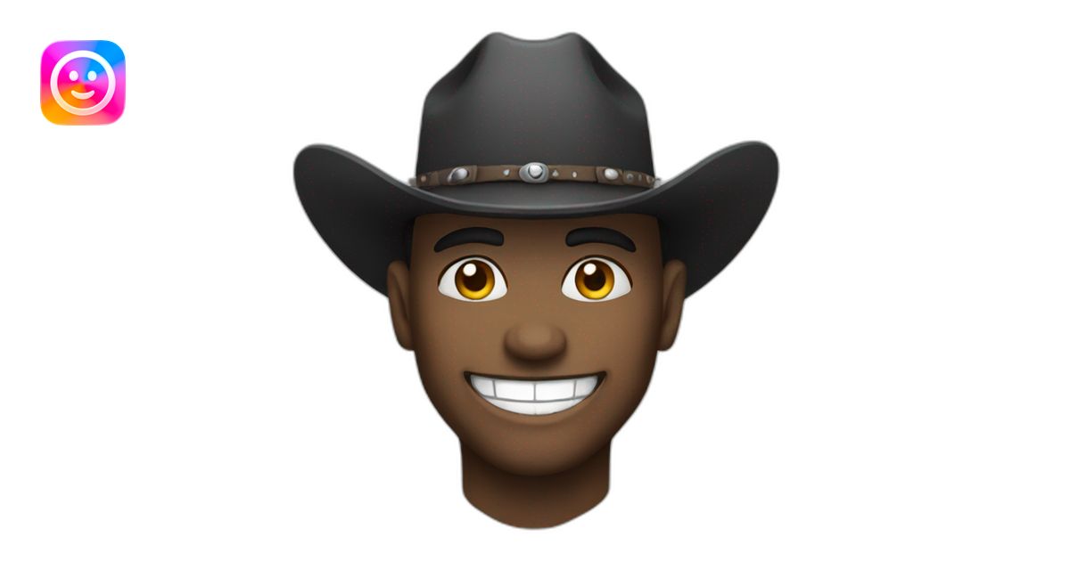 creepy smile cowboy emoji | AI Emoji Generator