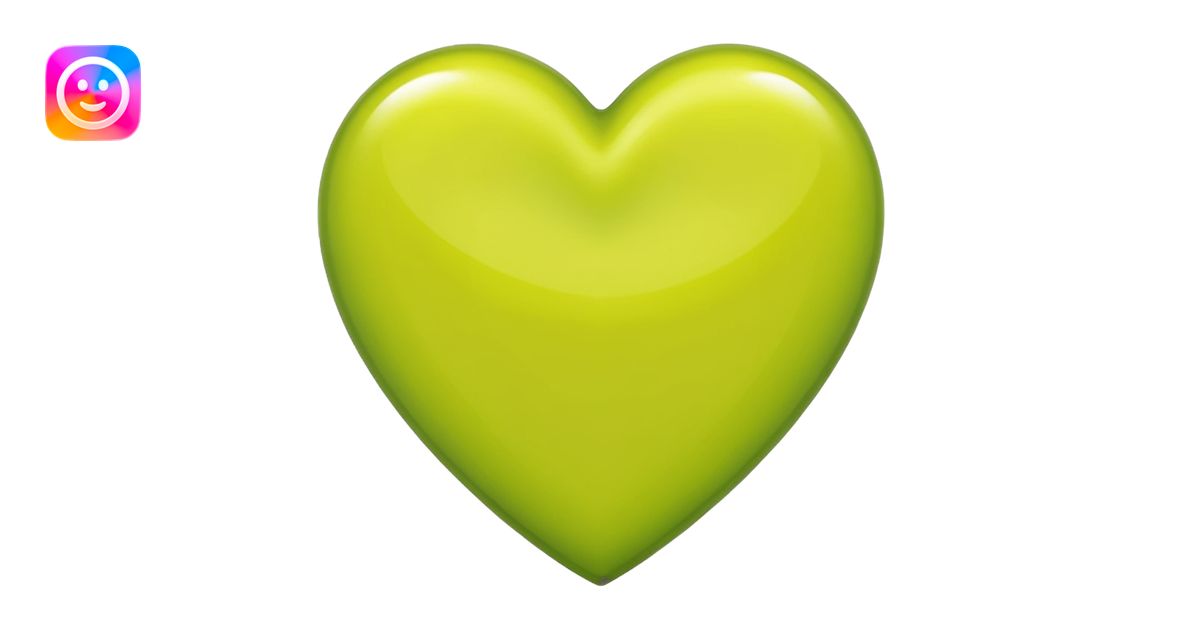 chartreuse colored heart emoji | AI Emoji Generator