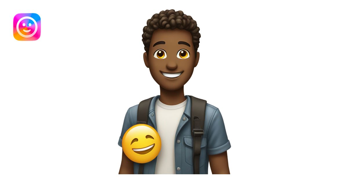selfie of a smiling guy emoji | AI Emoji Generator