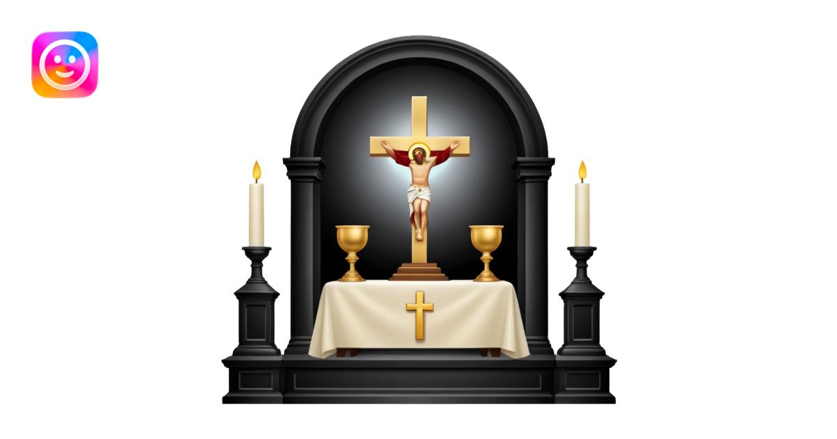 Holy Mass on the Alter of the Church emoji | AI Emoji Generator