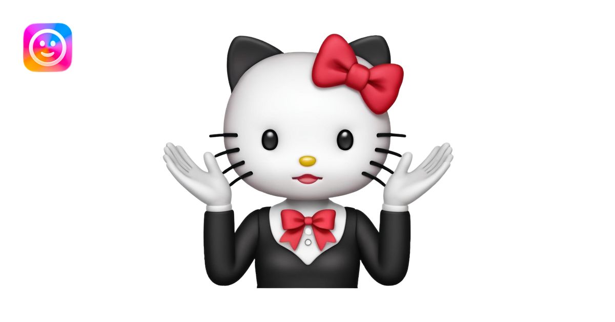 hello kitty holding up 67 with both hands emoji | AI Emoji Generator