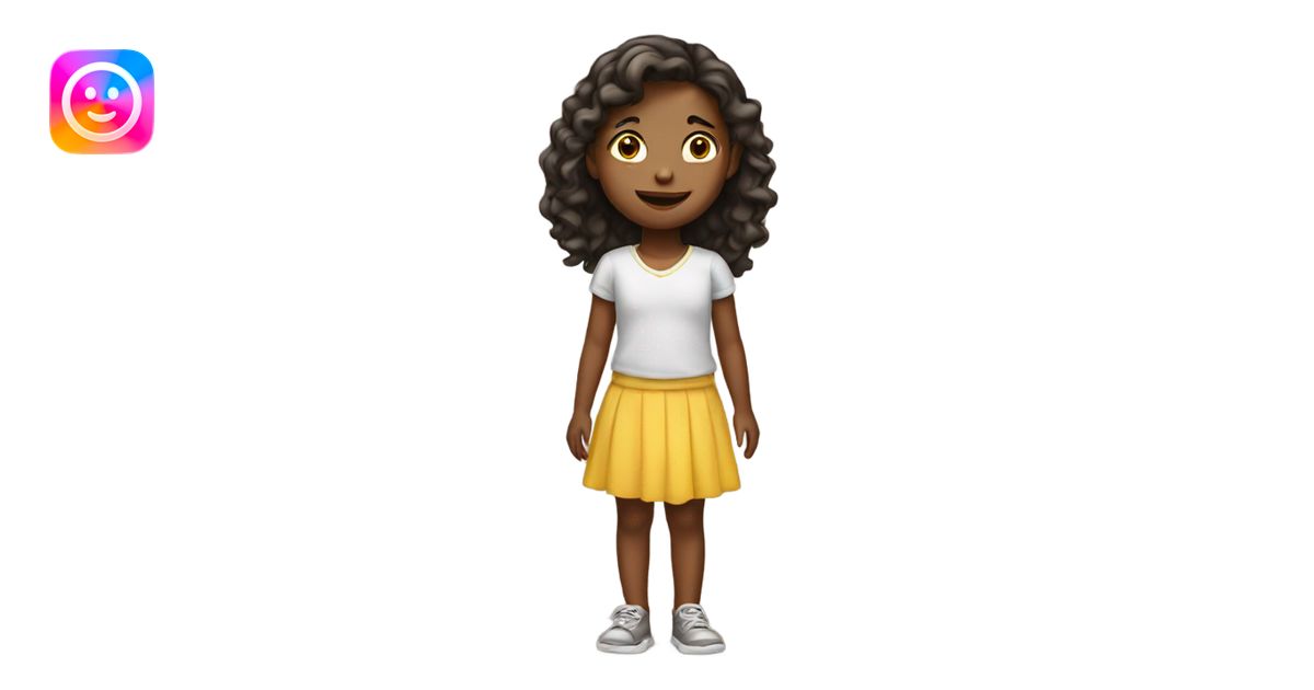 little girl standing emoji | AI Emoji Generator