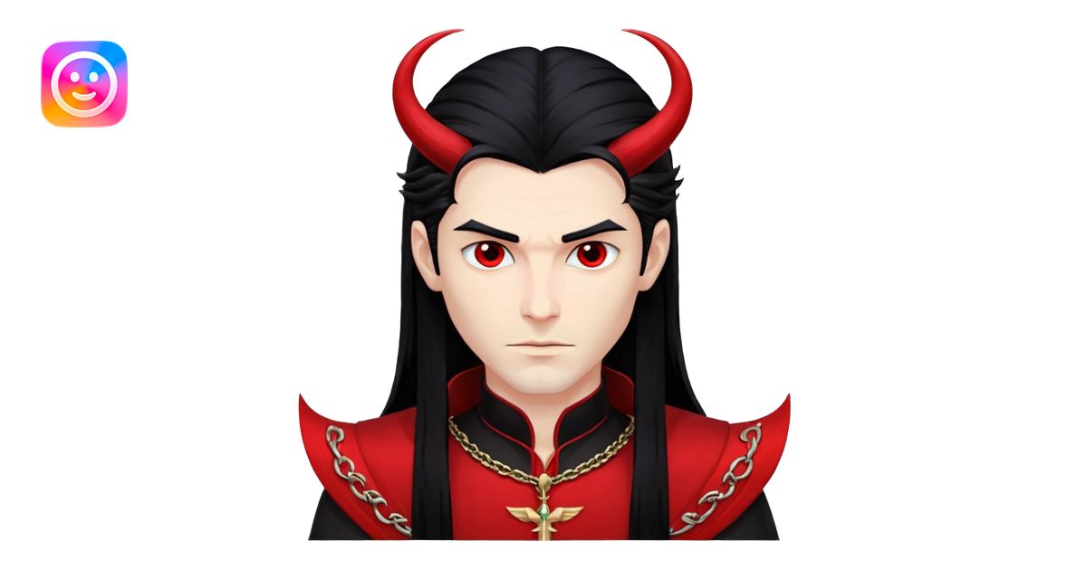 Lucifer, Prince of Darkness from Gods and Goddesses with long black ...