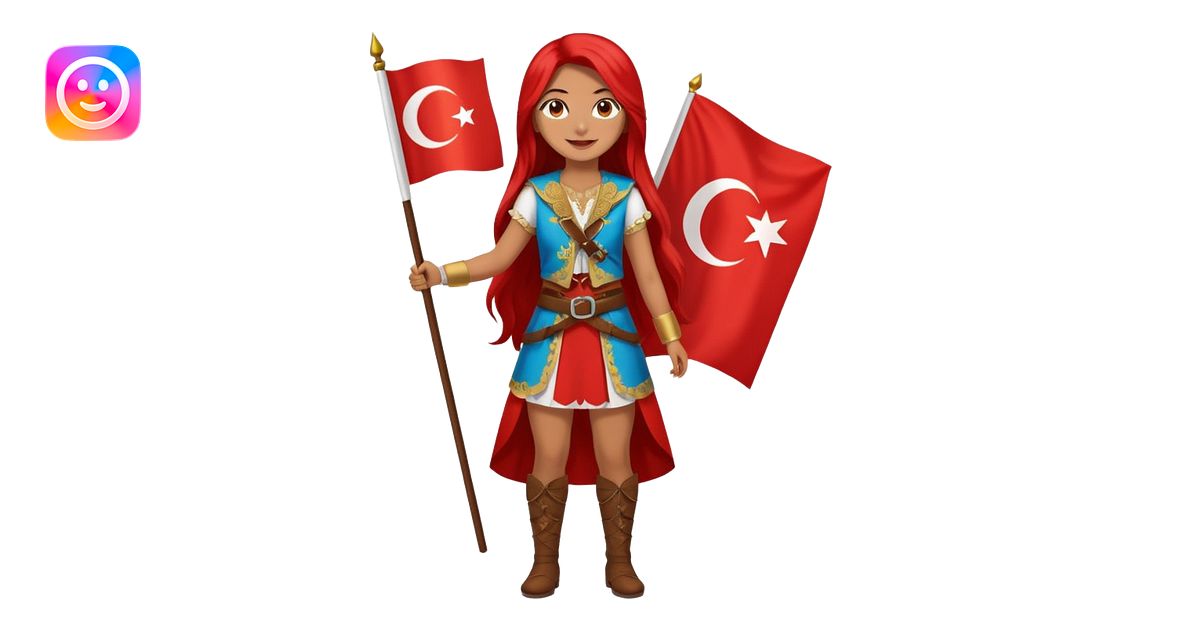 ultra sexy happy Turkish girl with Turkish flag in national outfit ...