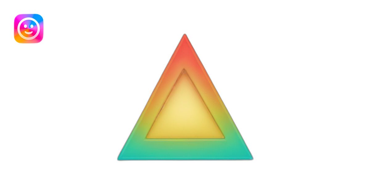upside down triangle divided into three right side triangle emoji | AI ...