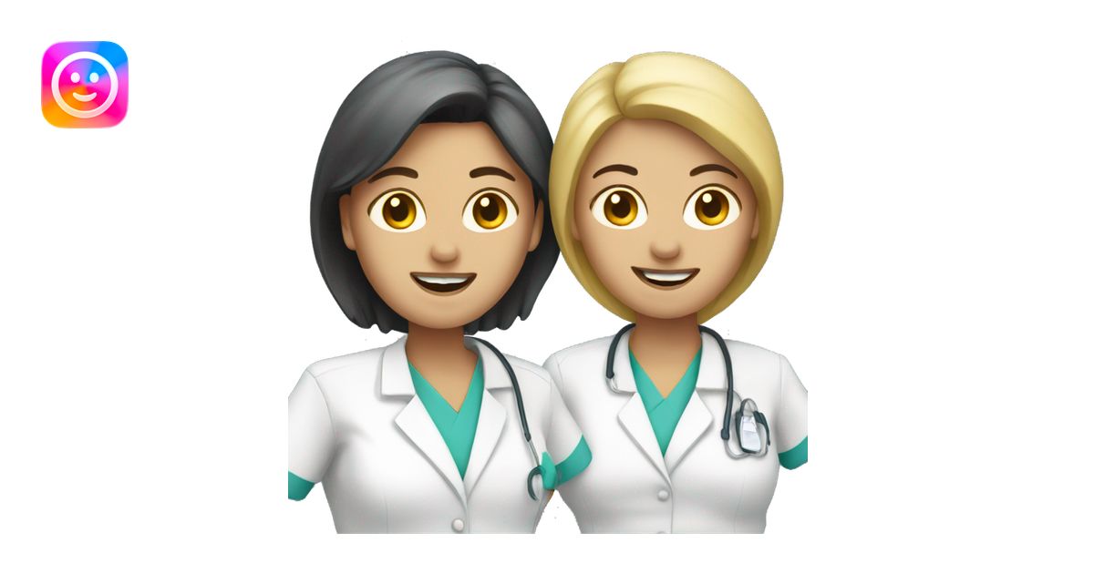 Two Nurses emoji | AI Emoji Generator