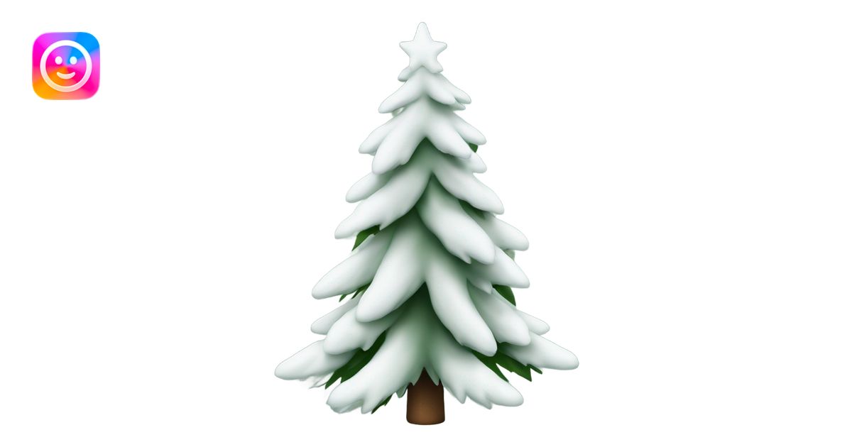 actual white fir christmas tree isolated. emoji | AI Emoji Generator