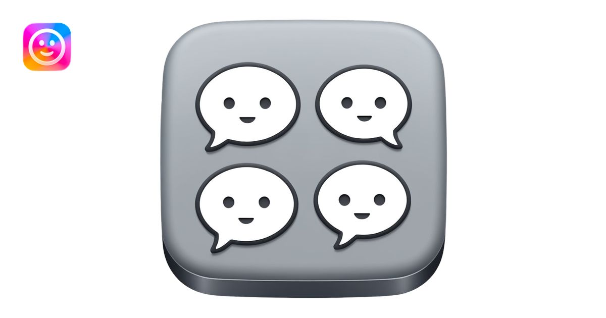 Chat dialog box 3 dots emoji | AI Emoji Generator