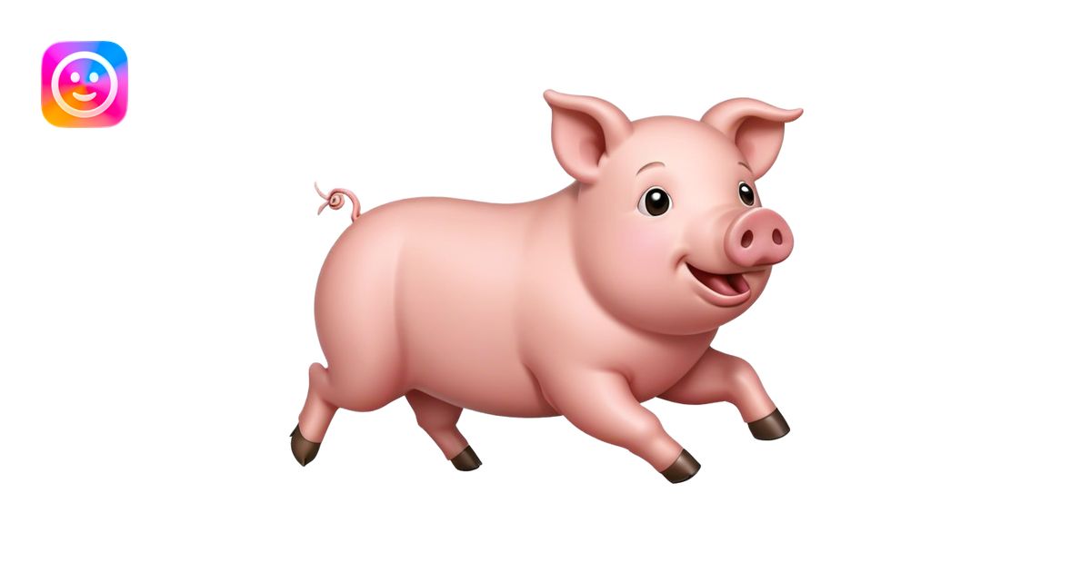 Maiale che corre emoji | AI Emoji Generator