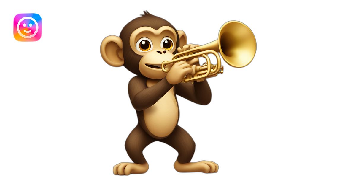 monkey playing trumpet emoji | AI Emoji Generator