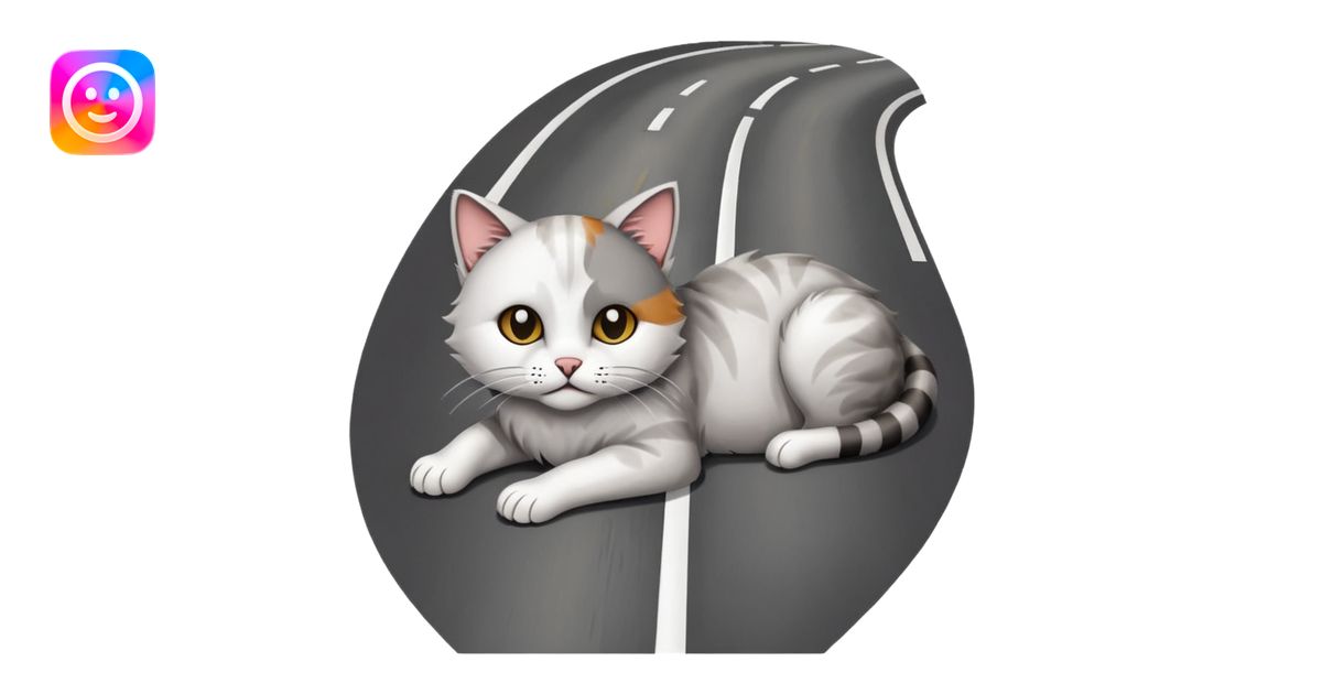 Road kill cat emoji | AI Emoji Generator