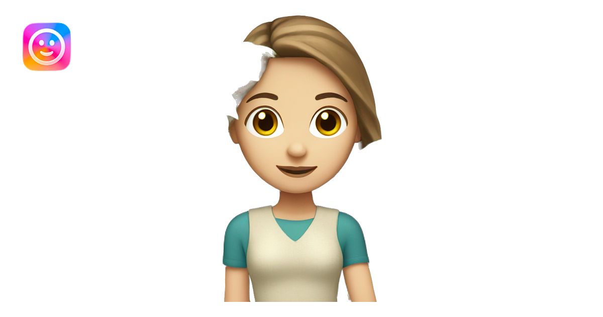 White girl with brown hair carrying a small palm tree emoji | AI Emoji ...