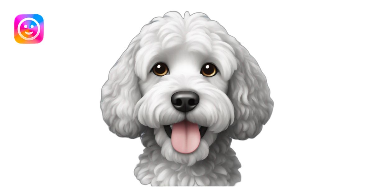 black and white black cockapoo emoji | AI Emoji Generator