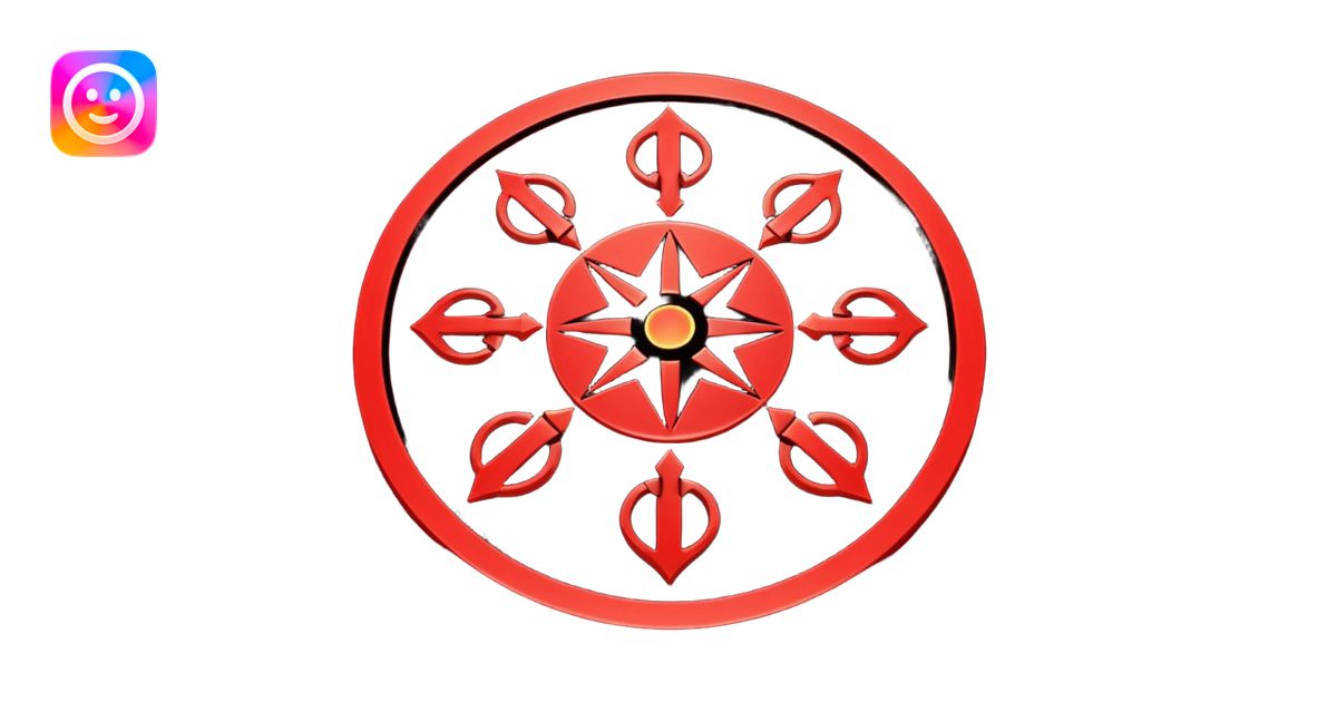 Ritual Circle – Glowing red symbols on the ground emoji | AI Emoji ...