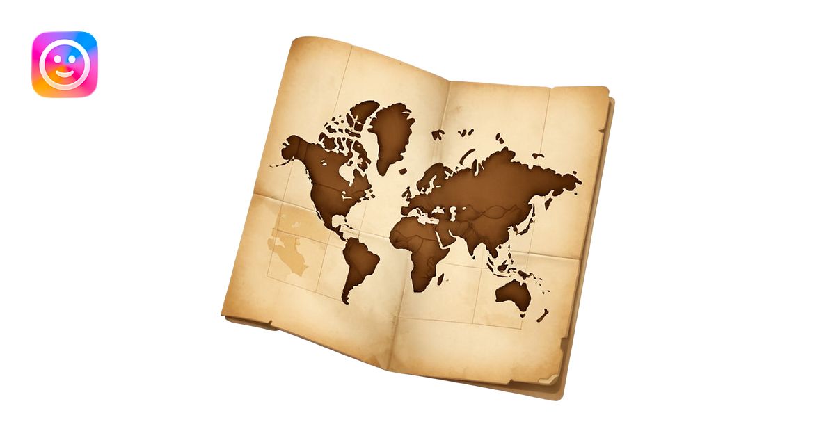 Paper Map emoji | AI Emoji Generator