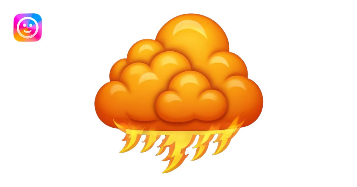 thunder cloud fire emoji | AI Emoji Generator