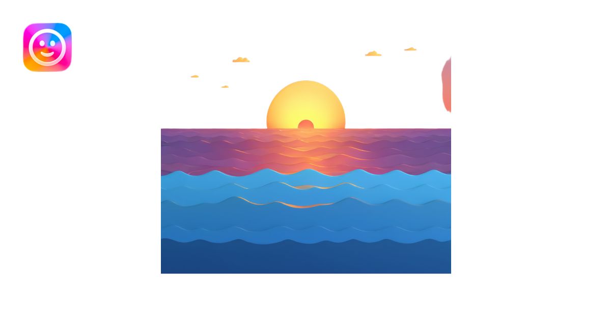 ocean sunset horizon emoji | AI Emoji Generator