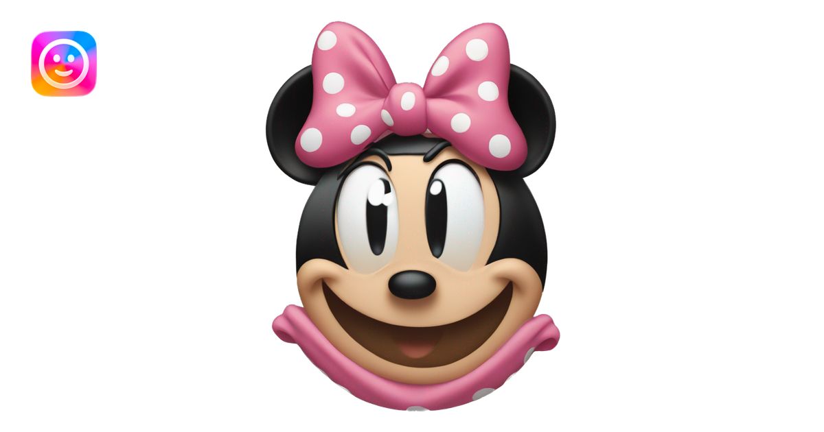 Minnie Mouse with peace sign emoji | AI Emoji Generator