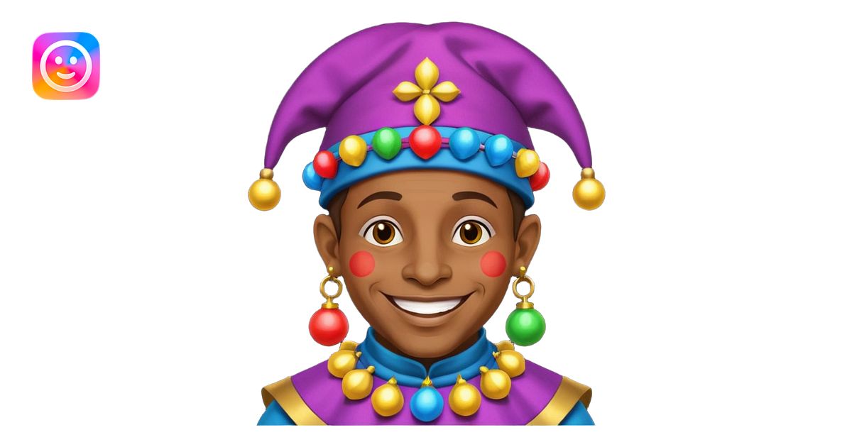 African American Medieval jester emoji | AI Emoji Generator